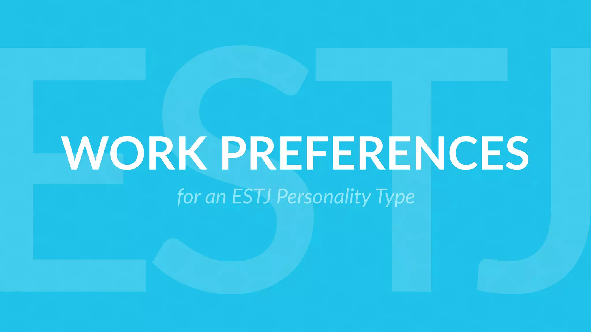 ESTJ - The Commander | PPT