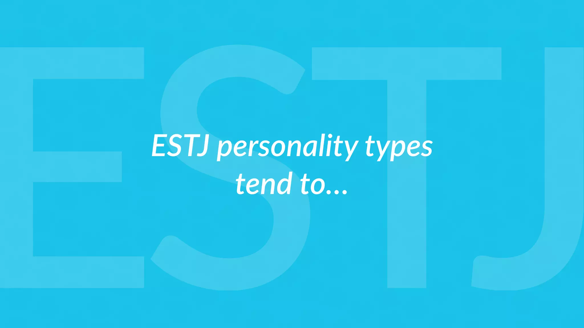 ESTJ - The Commander | PPT