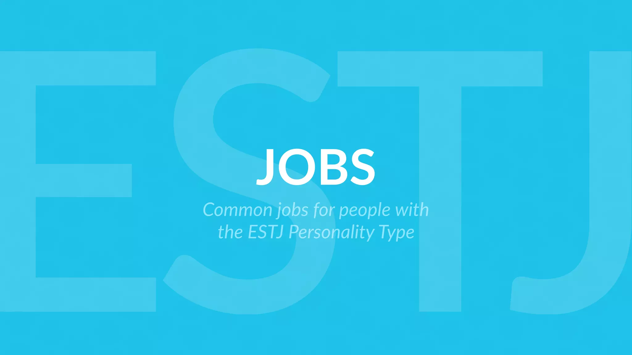 ESTJ - The Commander | PPT