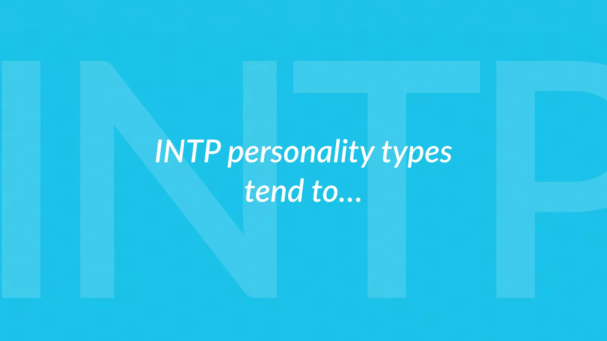 INTP - The Thinker | PDF