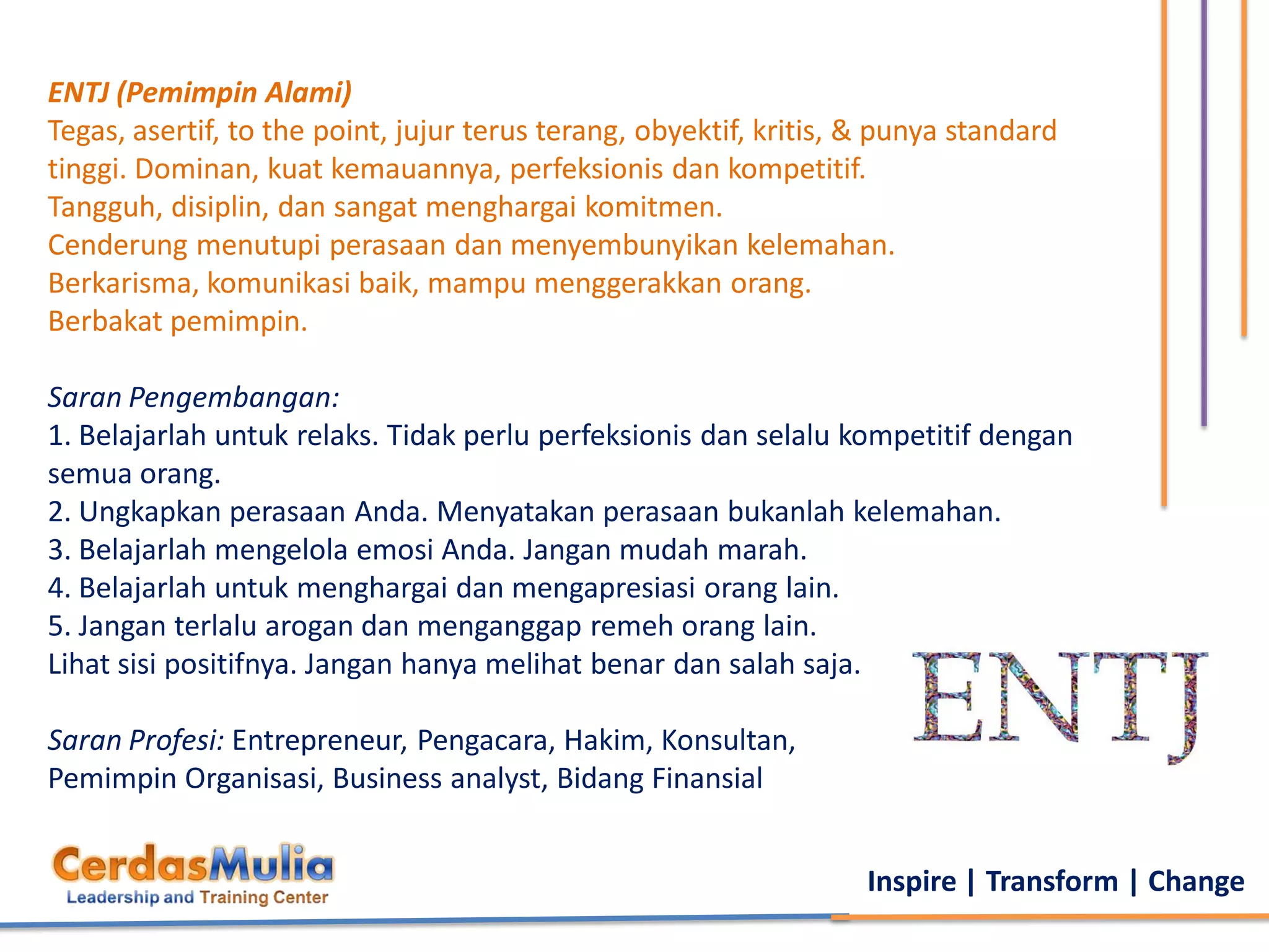 Myers Briggs MBTI Personality Types Indonesia | PDF