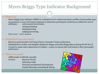Understanding Myers-Briggs Personality Type Indicators by Katia Arango ...