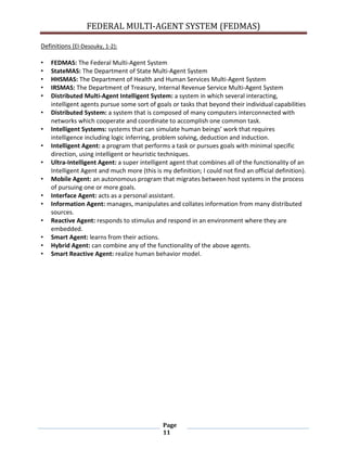 Federal Mutil-Agent System (FEDMAS) | PDF
