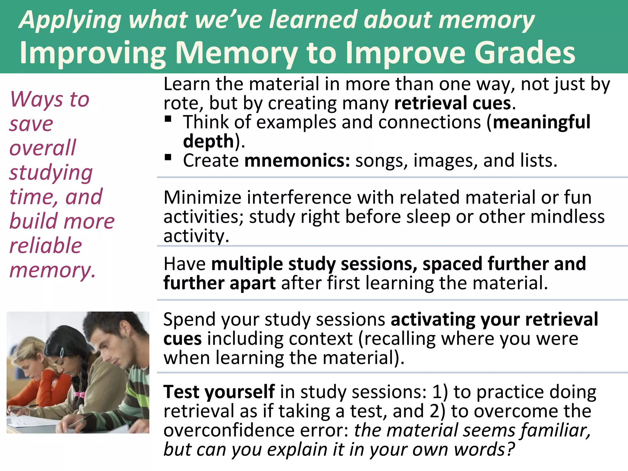 psychology of memory | PPT