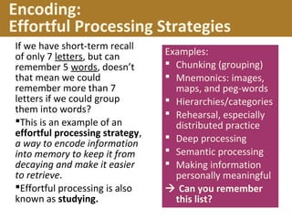 psychology of memory | PPT