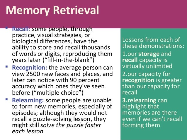 psychology of memory