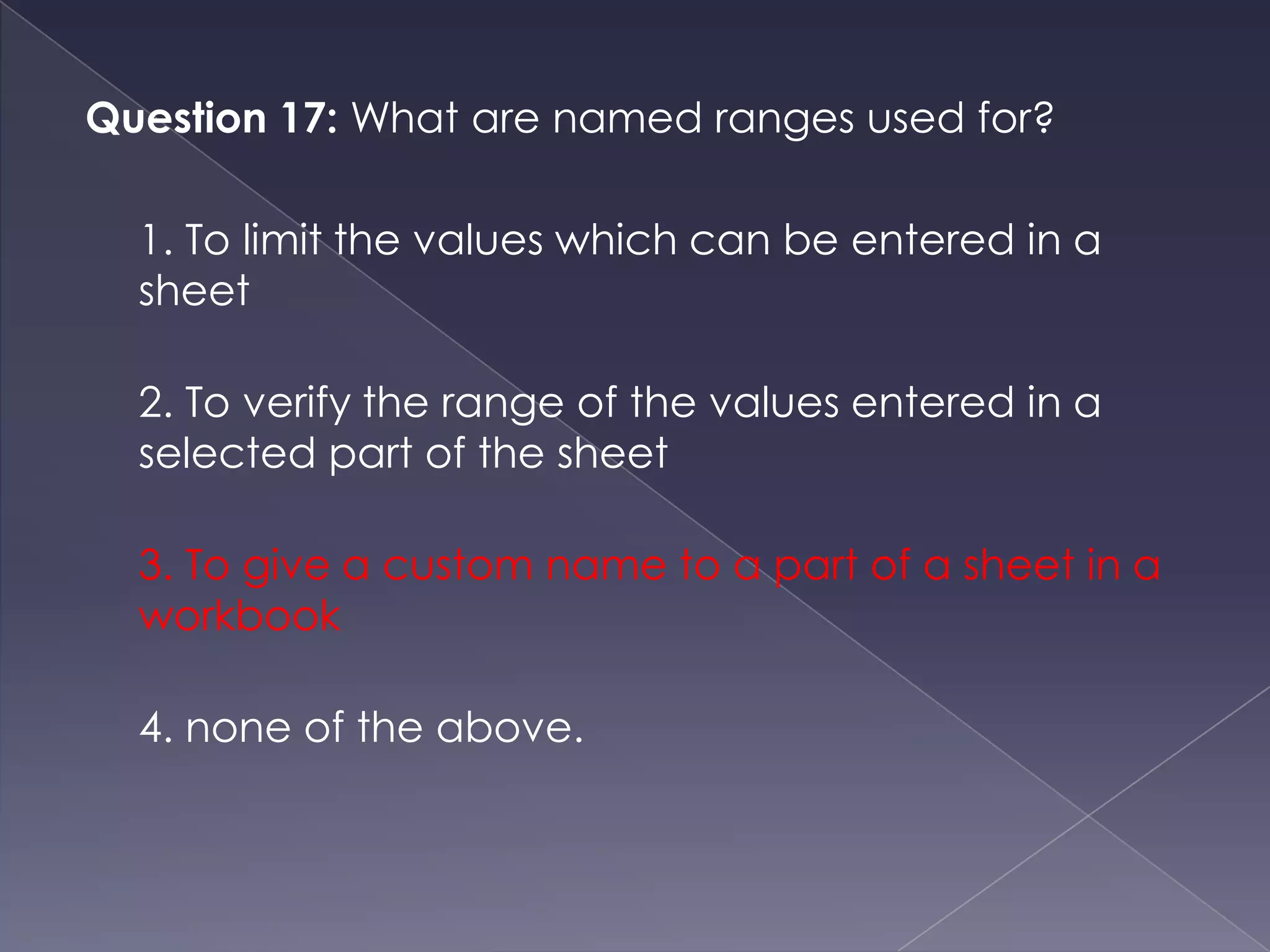 My excel reviewer | PPTX