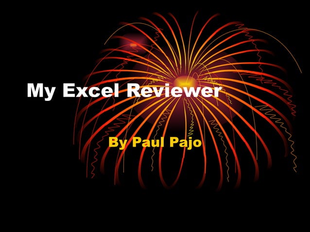 My excel reviewer | PPT