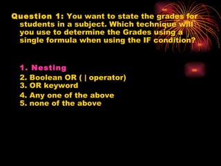 My excel reviewer | PPT