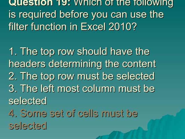 My excel reviewer(marwood) | PPT