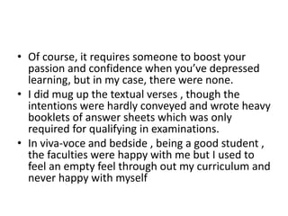 My experience | PPTX | Alternative Medicine | Wellness