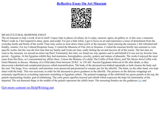 My Experience At A Museum | PPT
