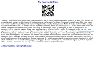 My Experience For Art | PDF