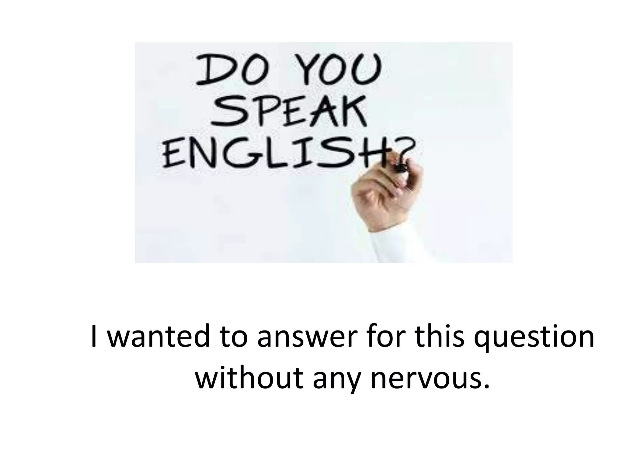 My experience learning english | PPTX