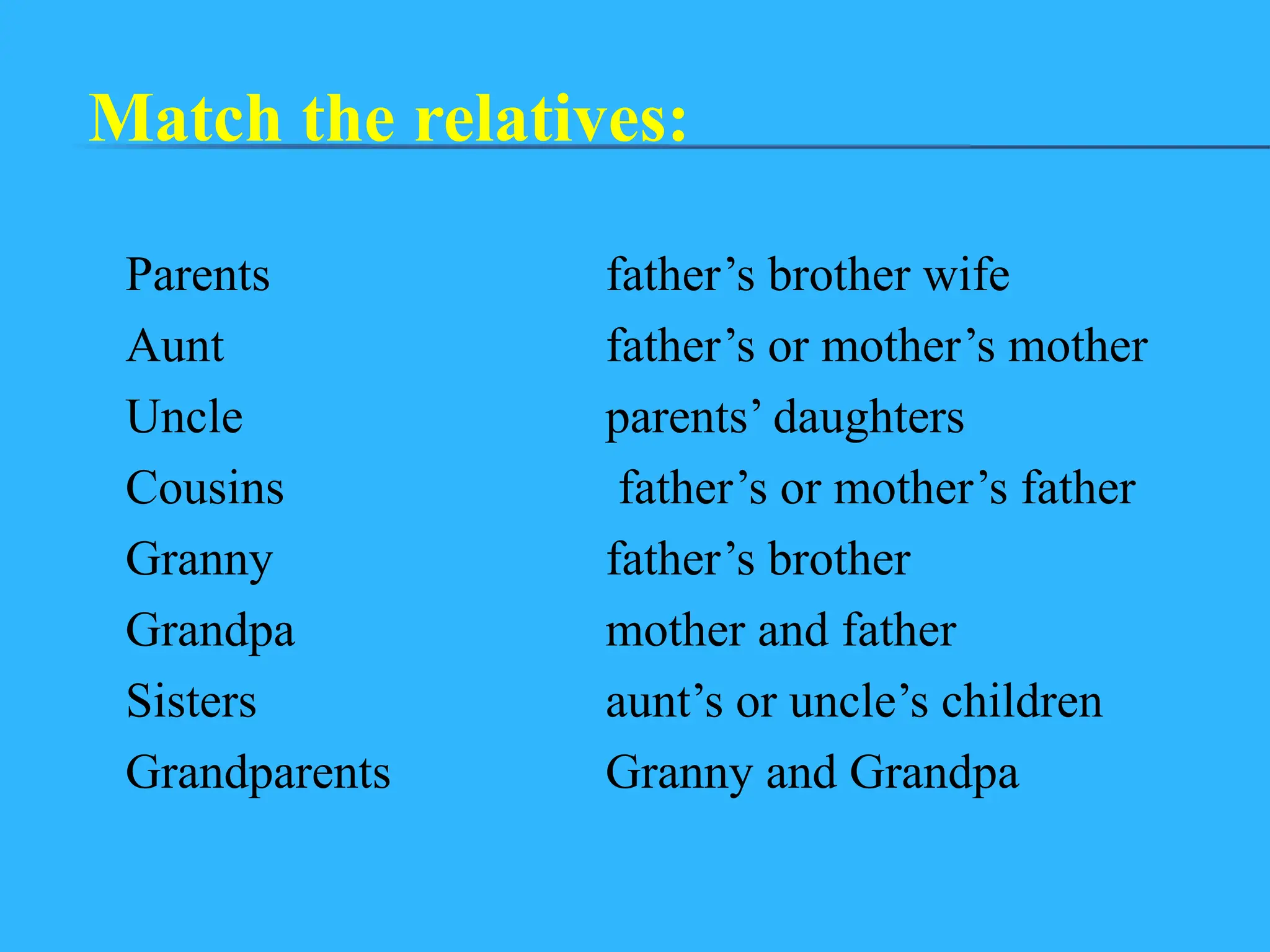 my family 10 класс.ppt relationships activities | PPT