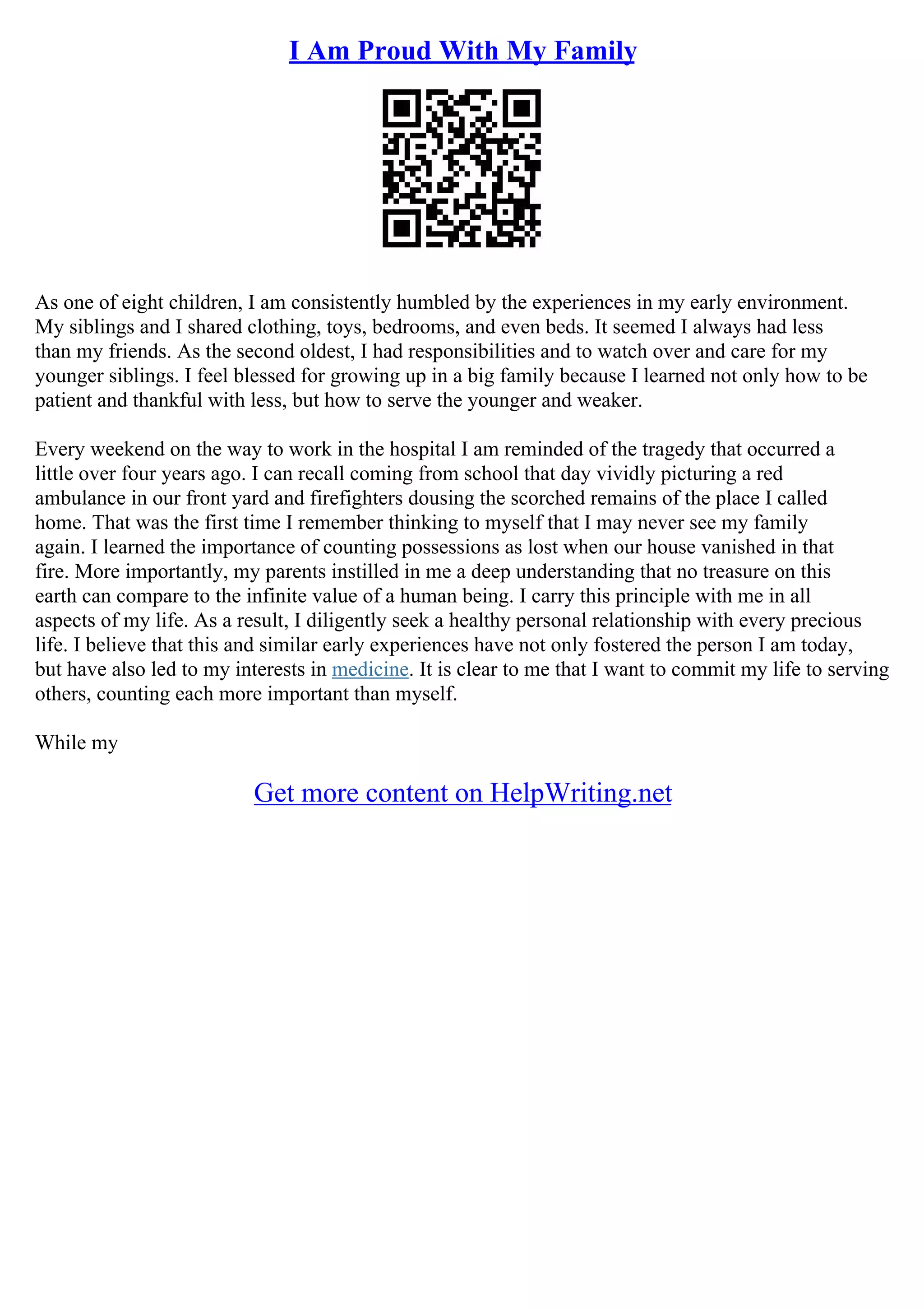 My Family Tree Essay | PDF
