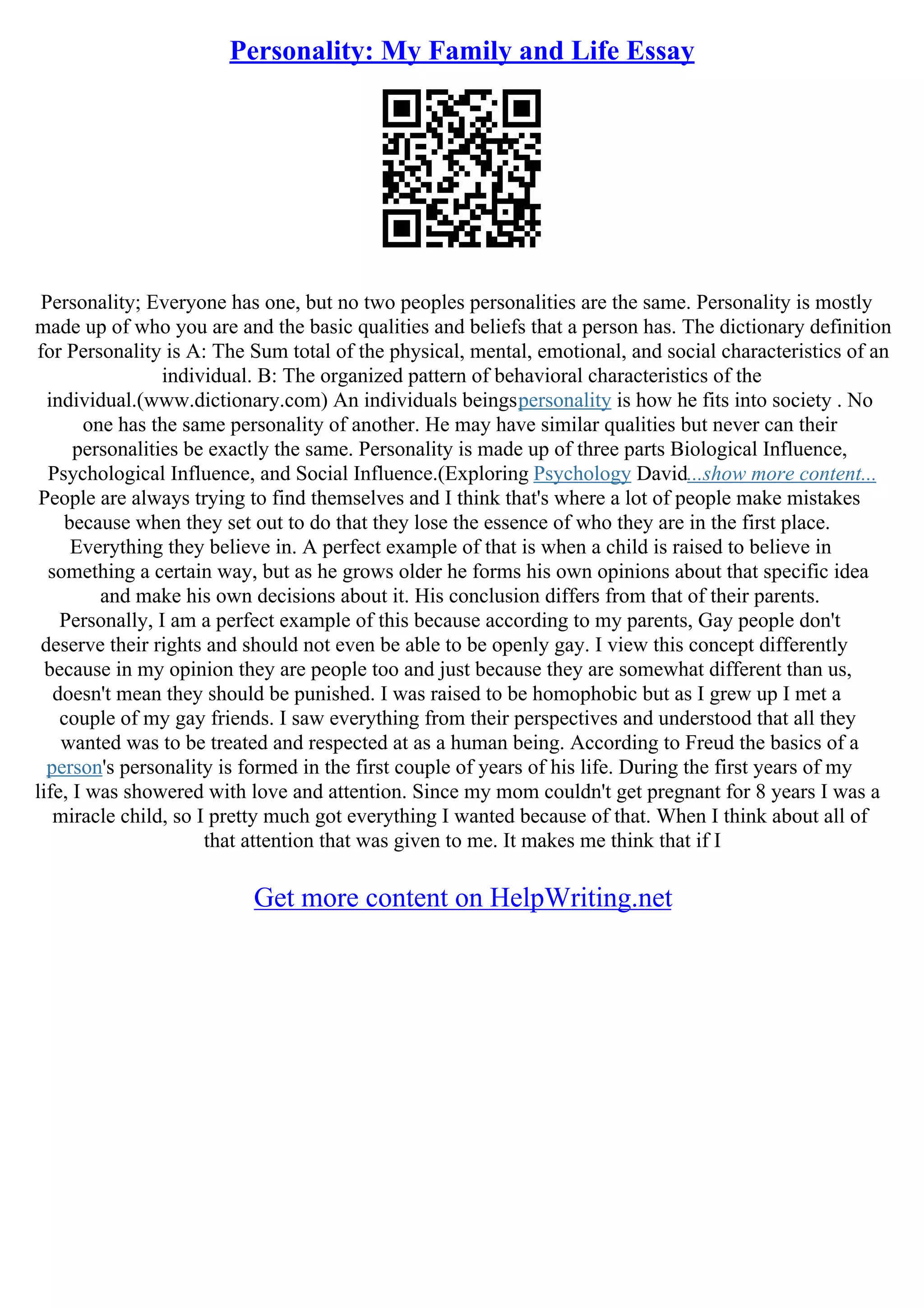 My Family Tree Essay | PDF