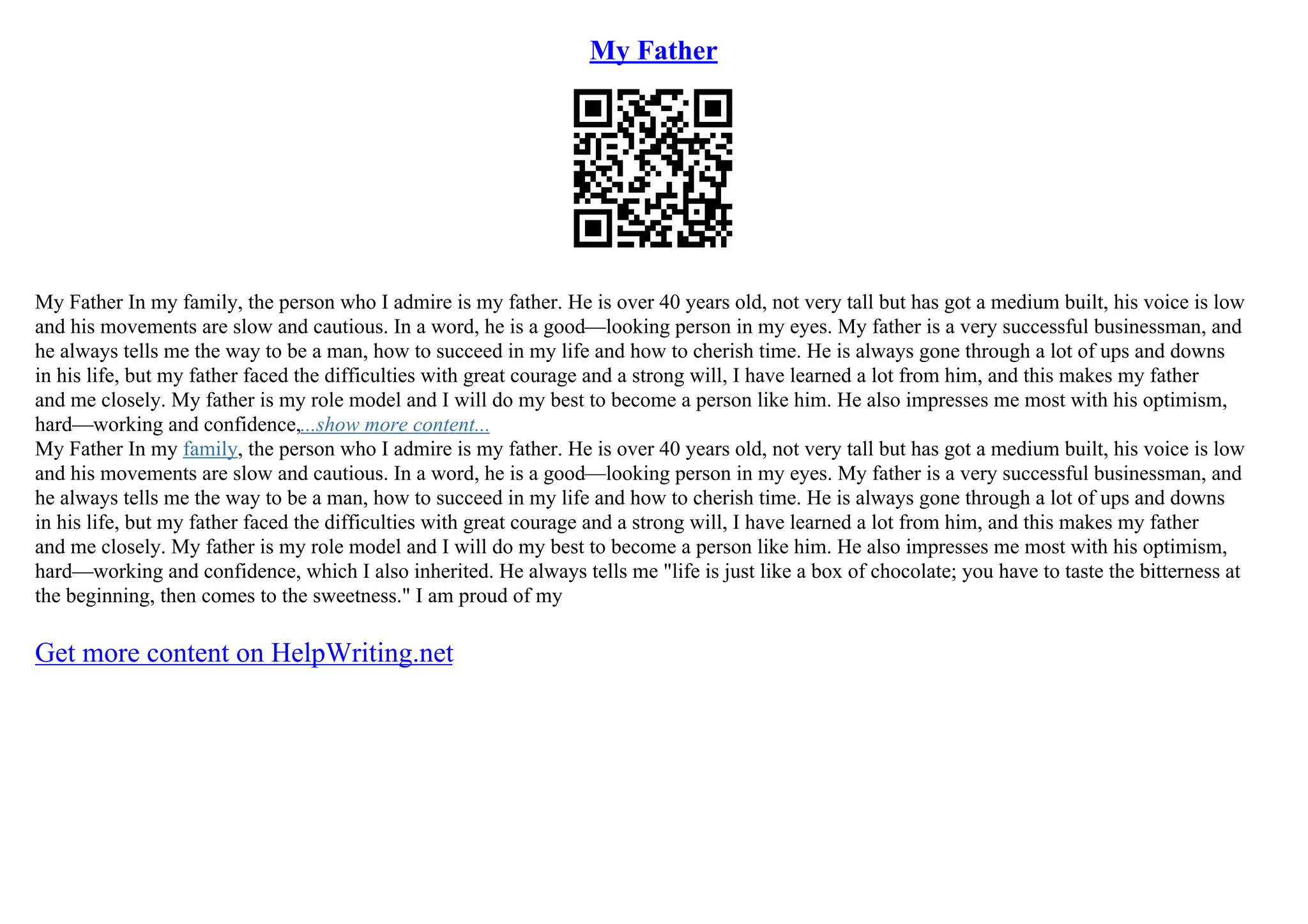 My Father | PDF