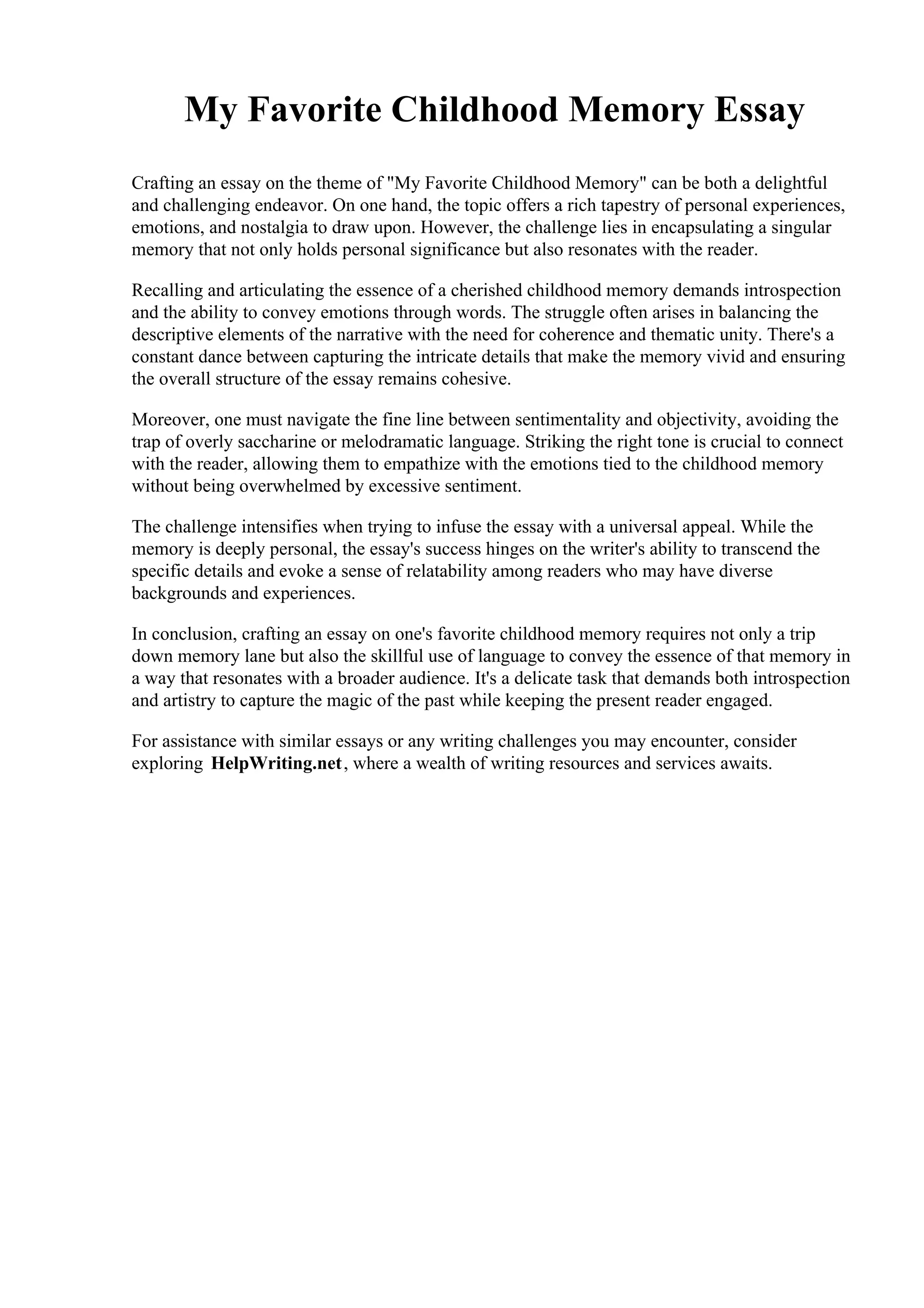 My Favorite Childhood Memory Essay.pdf