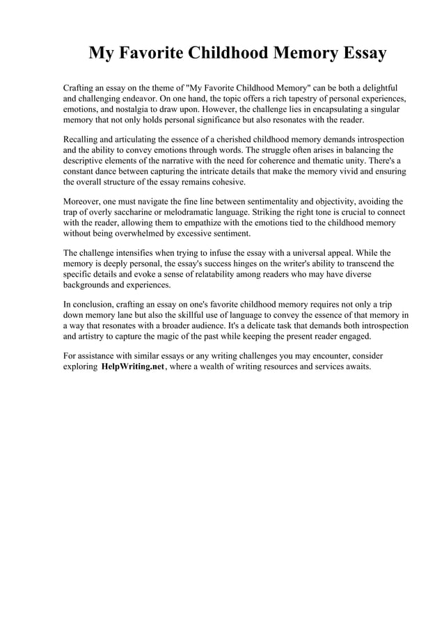 My Favorite Childhood Memory Essay.pdf