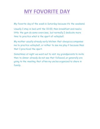 My favorite day | DOCX