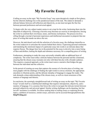 My Favorite Essay.pdf