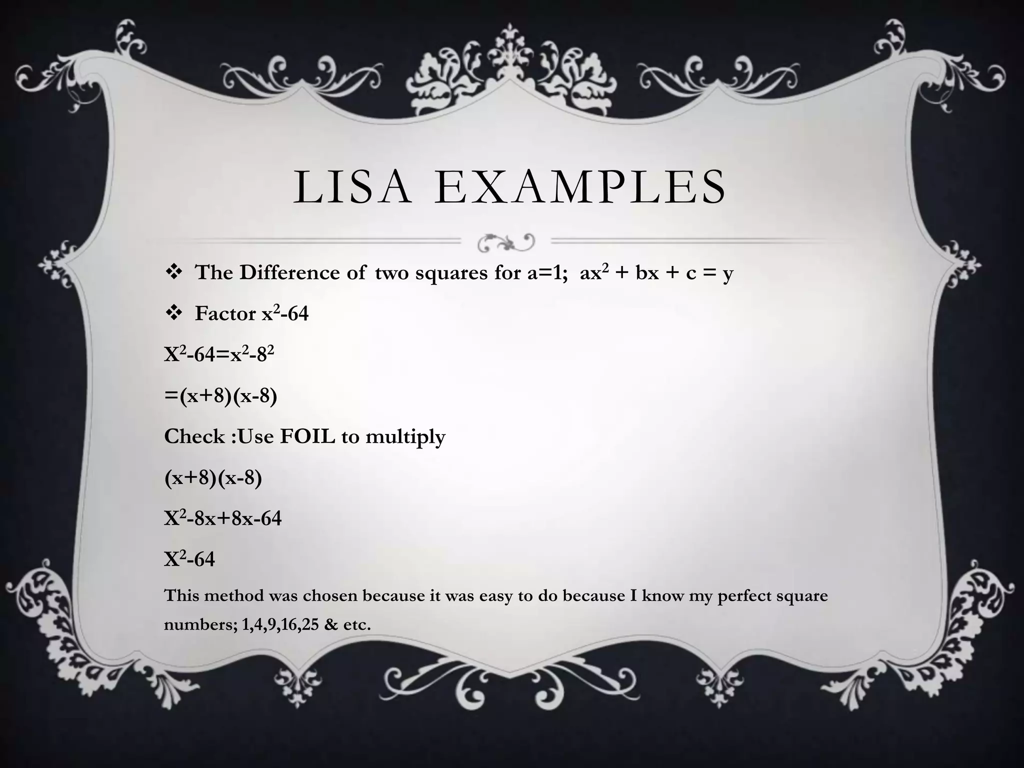 My Favorite Factoring Method | PPT