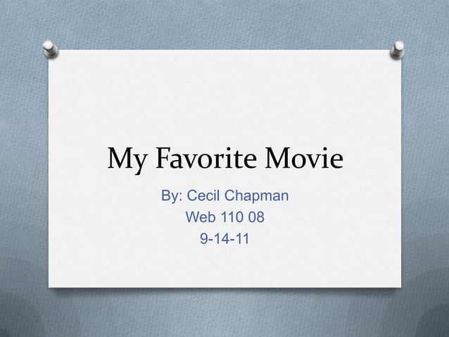 My Favorite Movie | PPTX