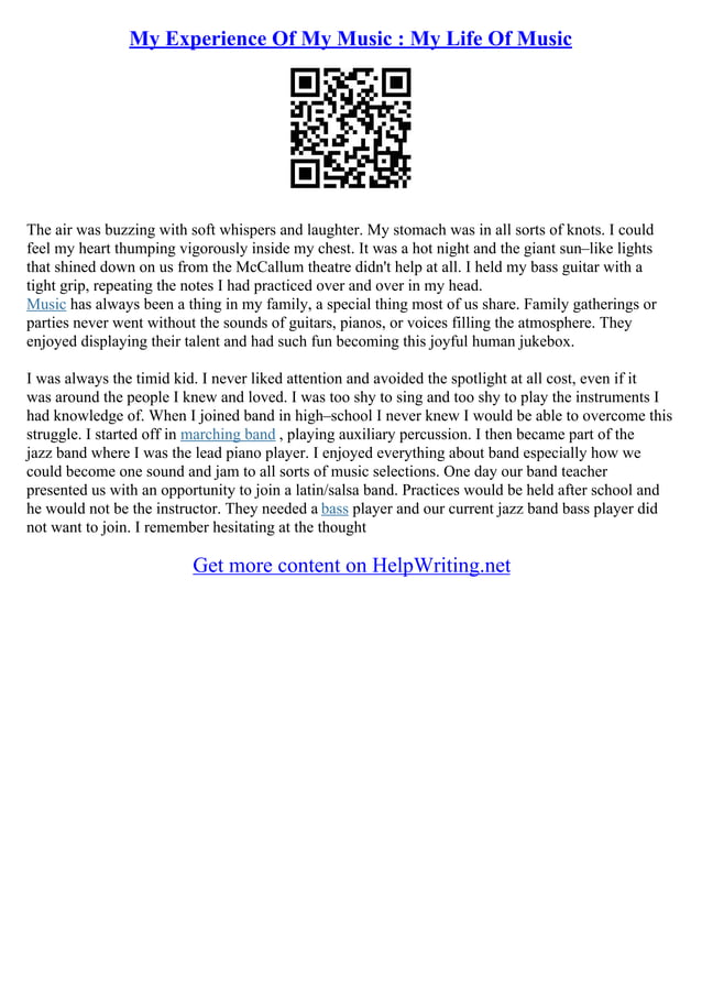 My Favorite Music Essay | PDF