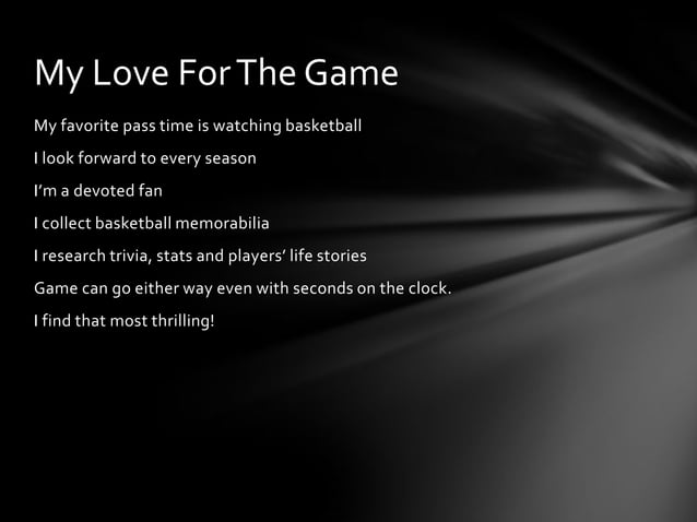 My favorite pass time | PPTX