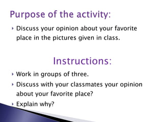 My favorite places | PPT