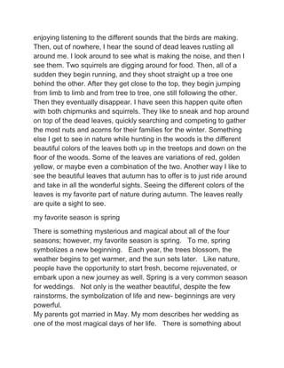 My favorite season is winter | DOCX