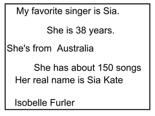 My favorite singer | PPT
