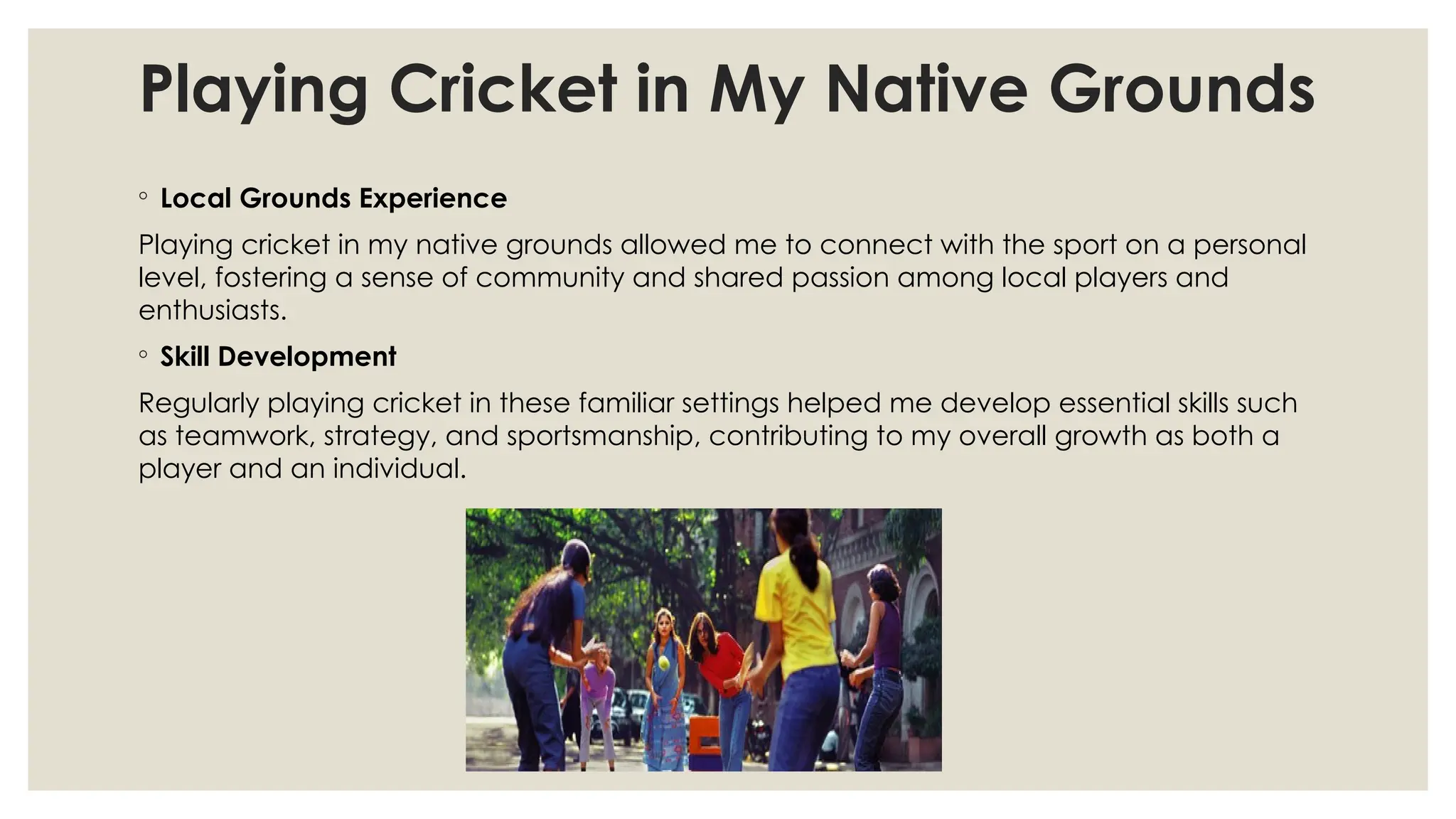 My Favorite Sport is cricket My Favorite Sport is cricket | PPTX