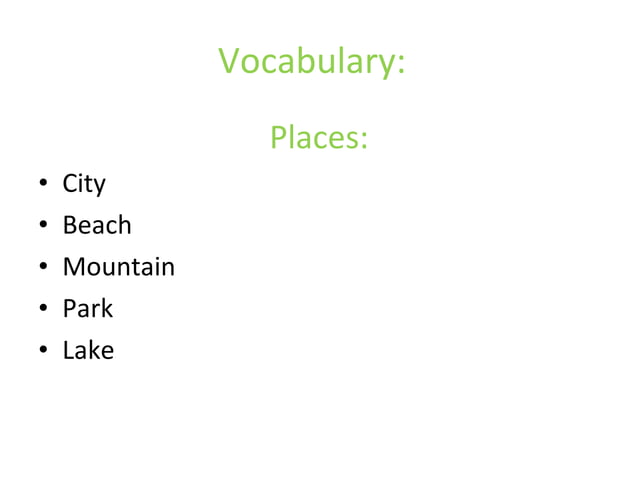 My favorites places | PPT