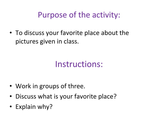 My favorites places | PPT