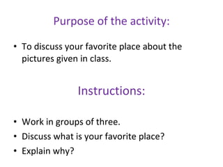 My favorites things, mini lesson plan, eliseo jacky and benjamin | PPT
