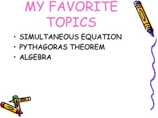 my favorite subject | PPT