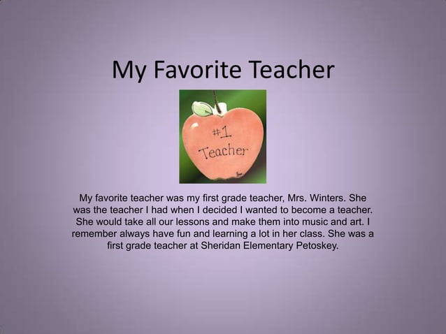 My favorite teacher | PPTX