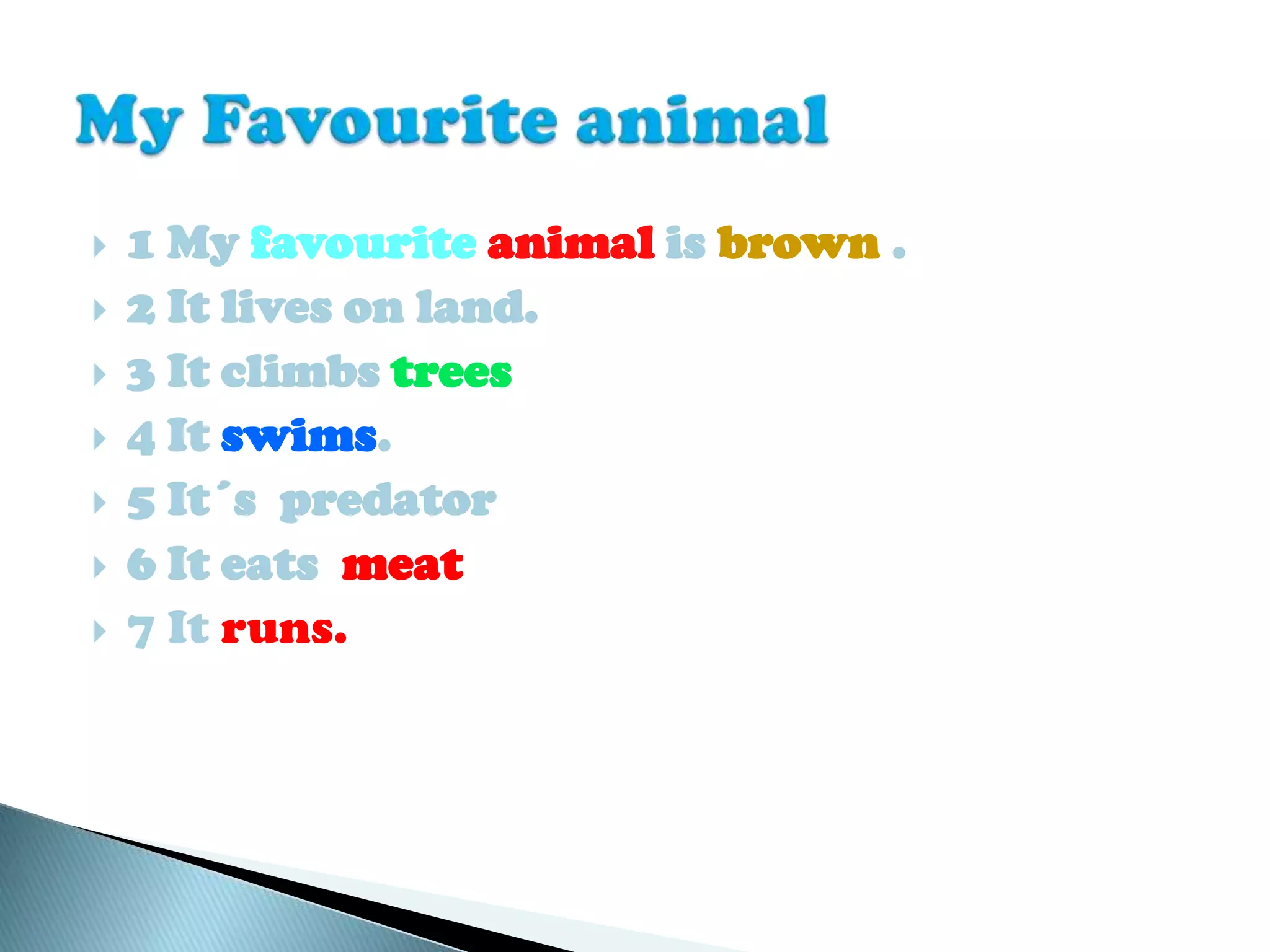 My favourite animal alba a. | PPTX