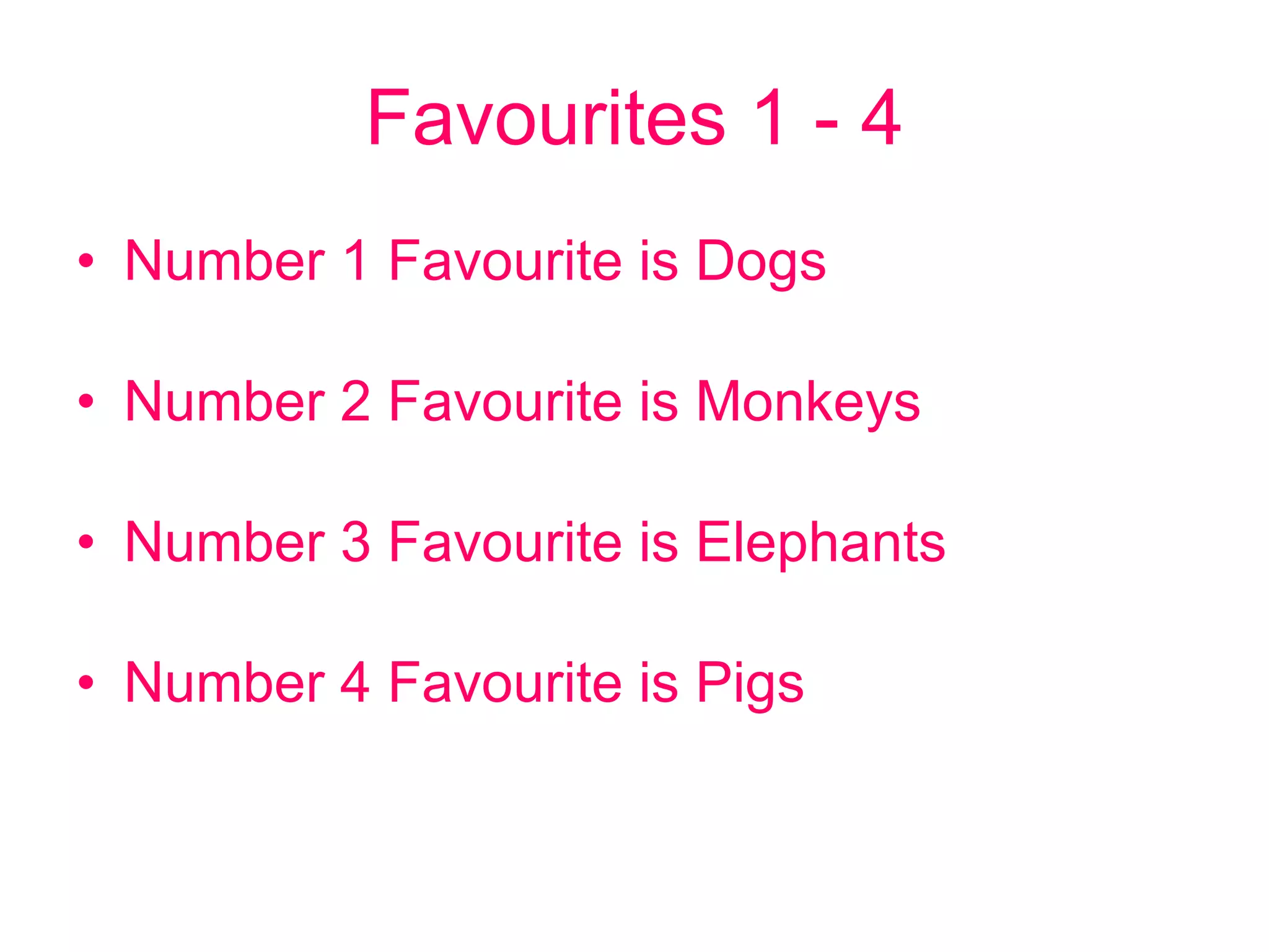 My favourite animals | PPT