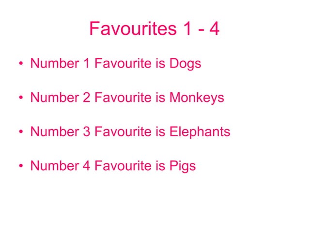 My favourite animals | PPT
