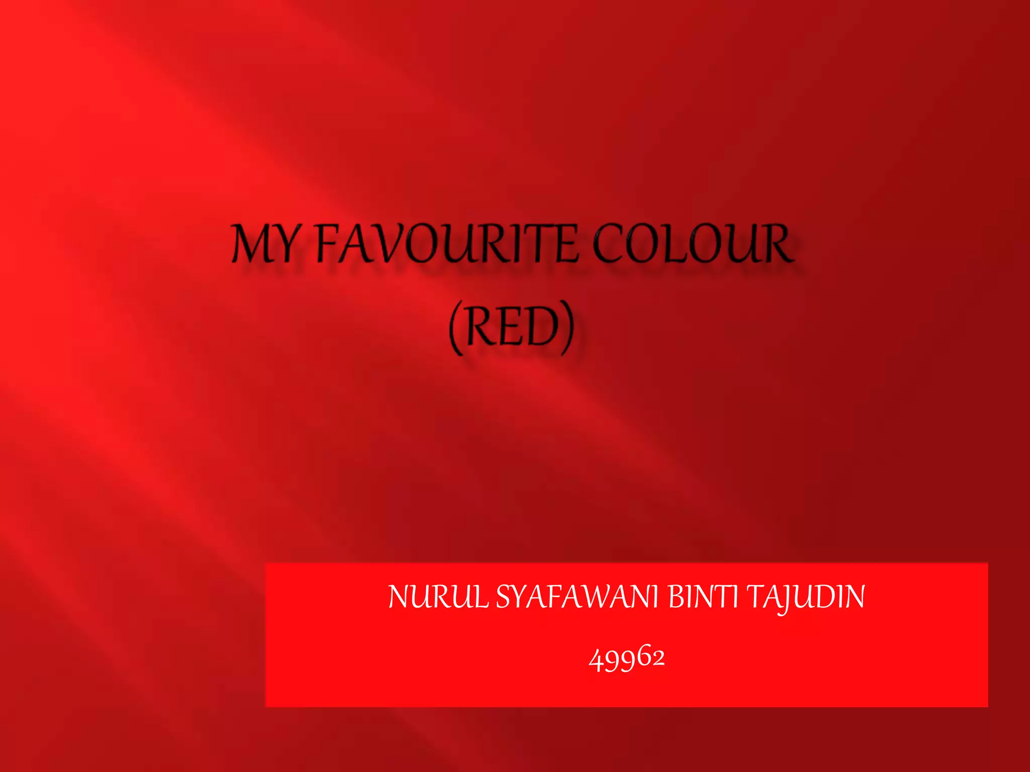 My favourite colour | PPTX