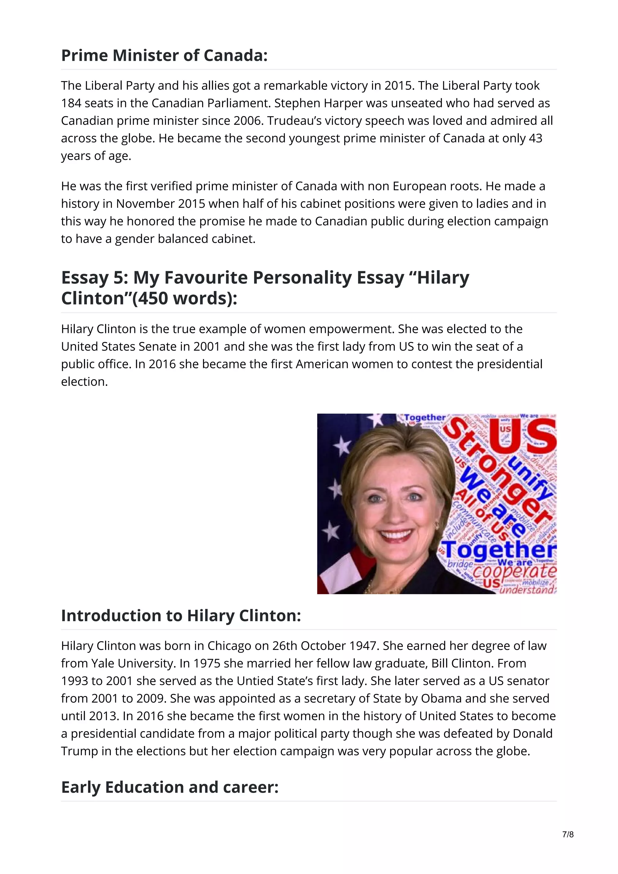 My favourite personality essay creativesavantz.com