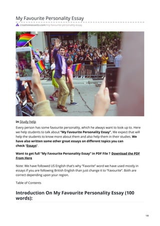 My favourite personality essay creativesavantz.com | Islam | Religion ...