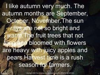 My favourite season is autumn | PPTX