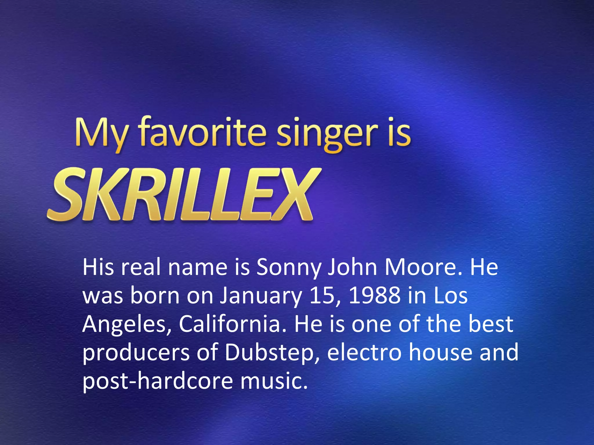 My favourite singer andrej | PPT