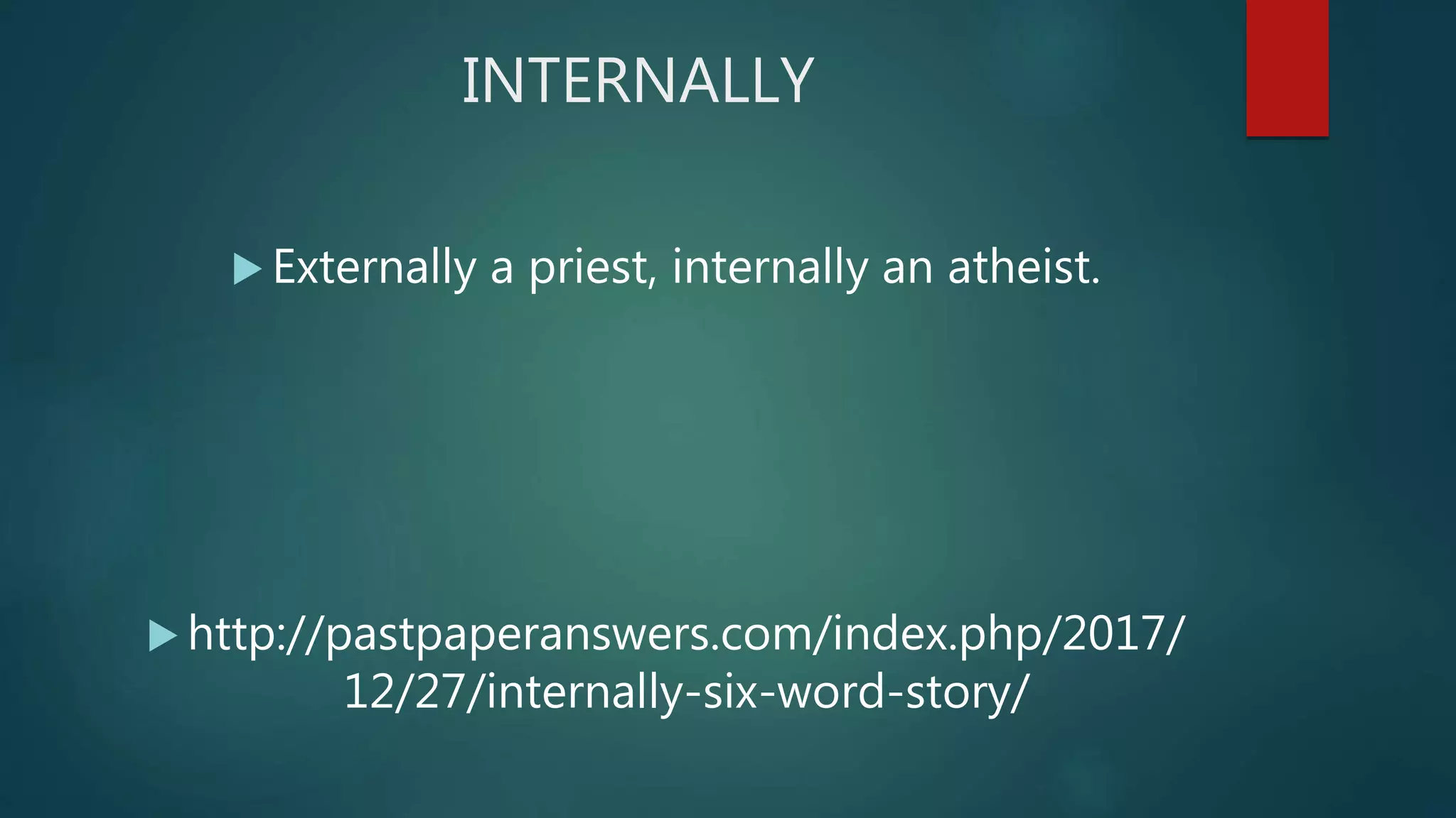 My favourite six word stories | PPT