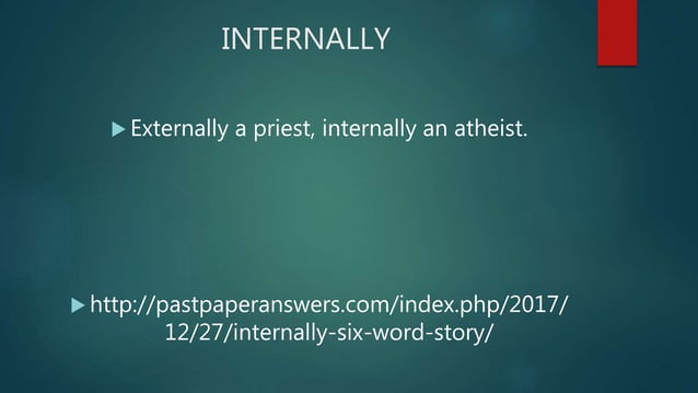 My favourite six word stories | PPTX