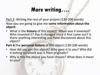 My favourite thing project | PPTX